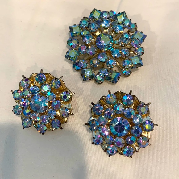 Triad | Jewelry | Vintage Triad Costume Brooch And Earrings | Poshmark